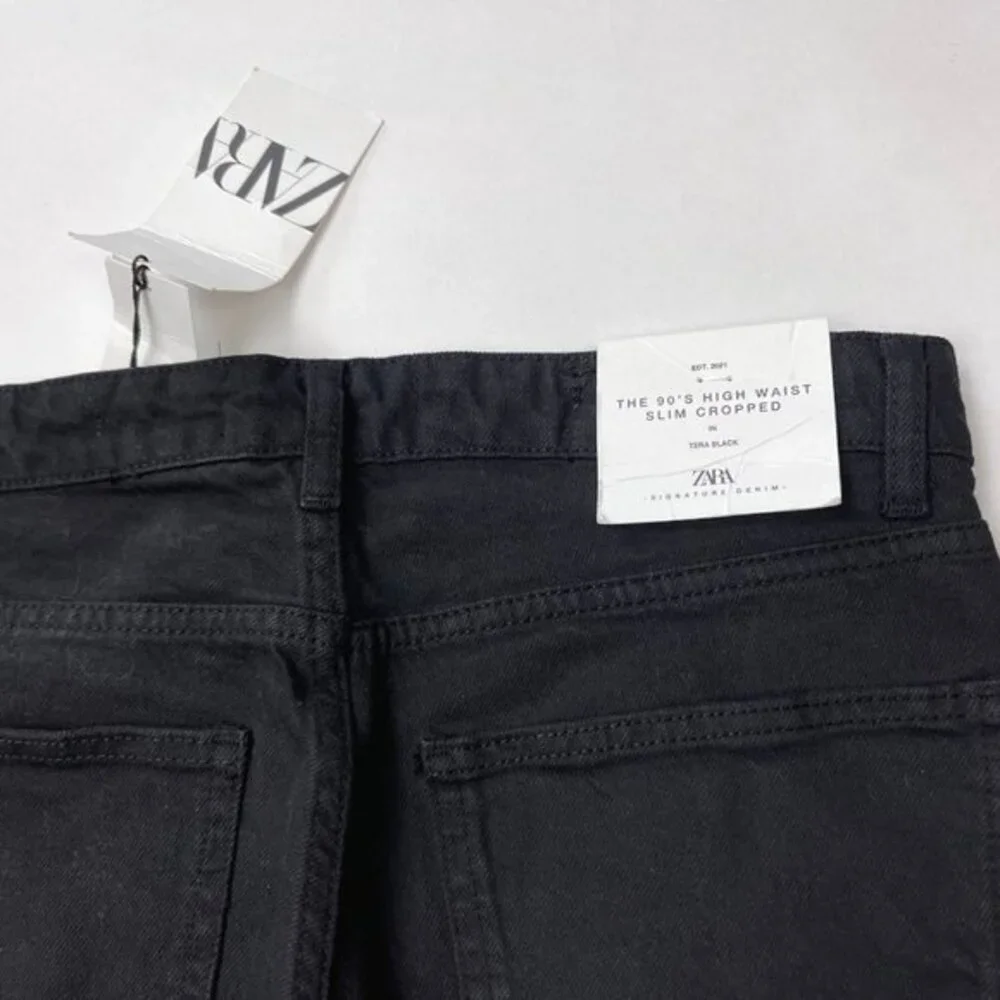 Zara | Jeans | Zara Slim Fit Cropped High Rise 9s Jeans Flat Front ...